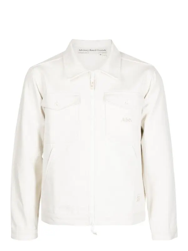 ADVISORY BOARD CRYSTALS Abc. 123. Harrington Shirt Jacket - White