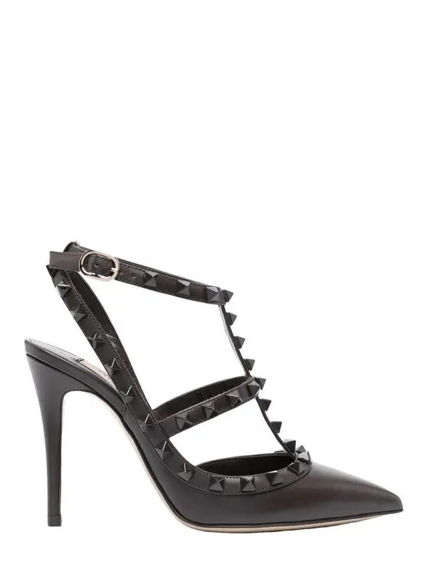 Valentino Garavani Rockstud 100mm Pointed-toe Pumps - Brown