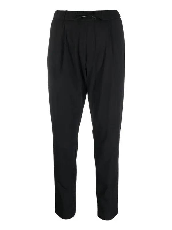 Herno Ultralight Drawstring Tapered Trousers - Black