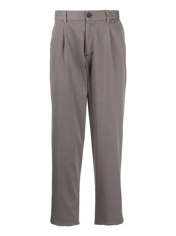 CRUCIANI Straight-leg Pleated Trousers - Brown