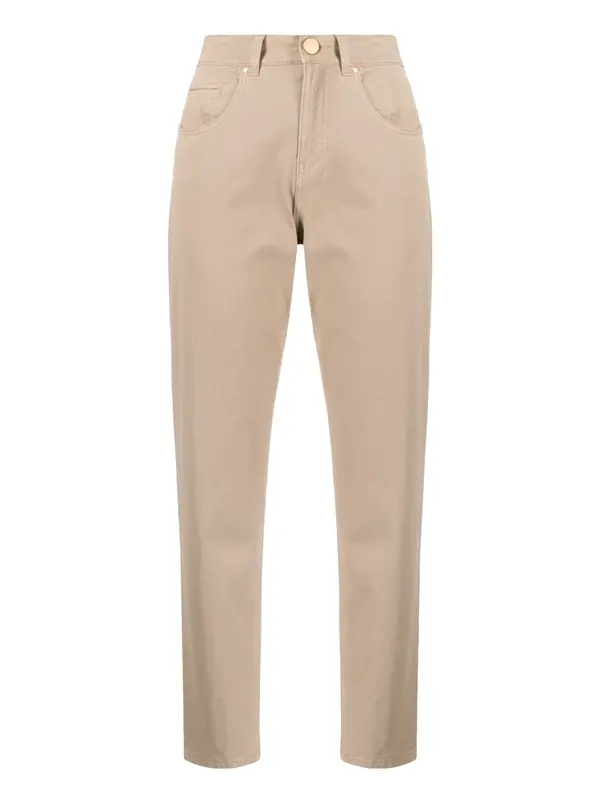 Lorena Antoniazzi Mid-rise Straight-leg Jeans - Brown