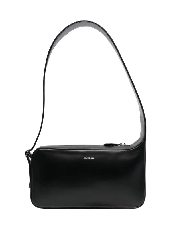 COURREGES Calf-leather Shoulder Bag - Black