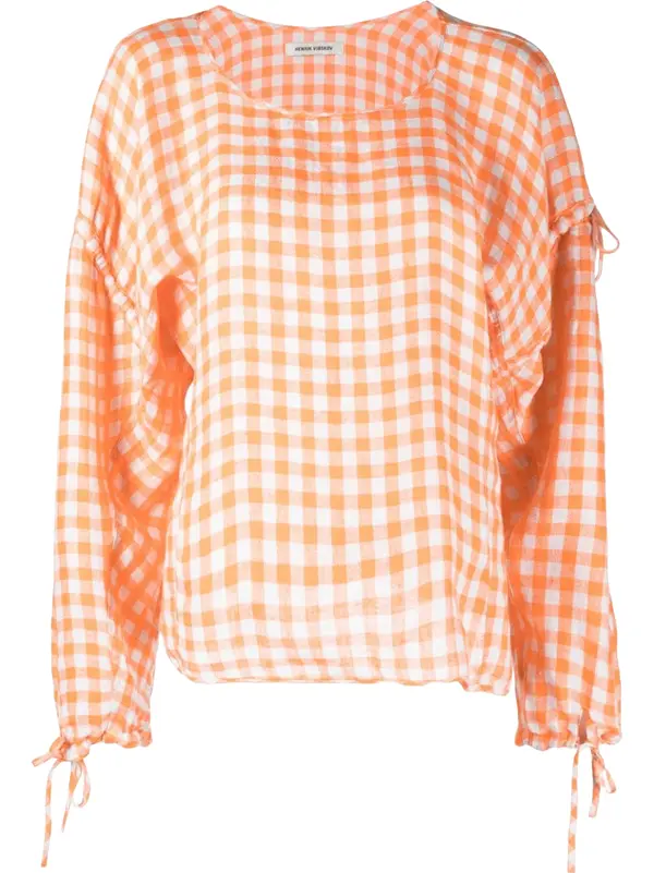 Henrik Vibskov Tapas Check-print Blouse - Orange