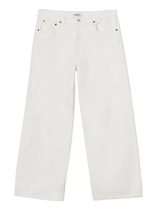 AGOLDE Low-rise Wide-leg Jeans - White