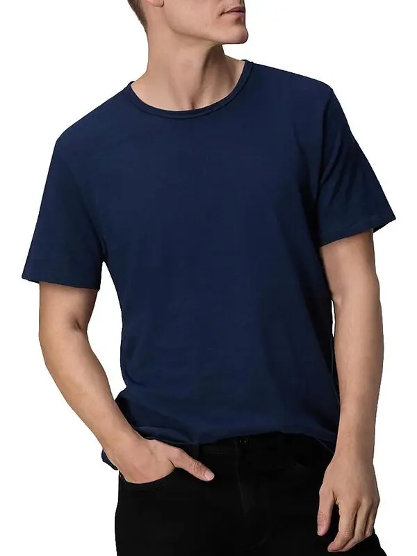 Rag & Bone Flame Classic Fit Short Sleeve Tee - Navy