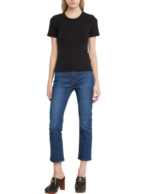 Veronica Beard Pruitt Crewneck Tee - Black