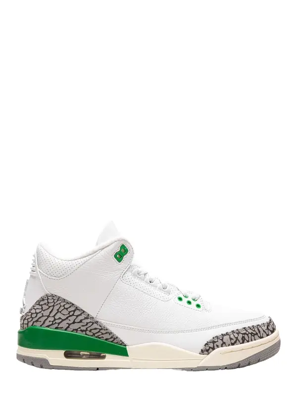 JORDAN Air 3 Lucky Green Sneakers - White