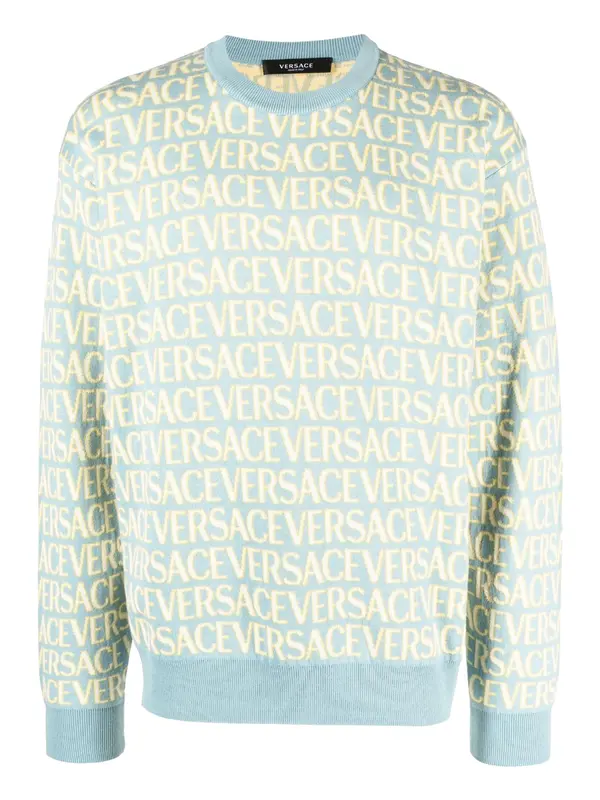 Versace Allover Jumper - Blue