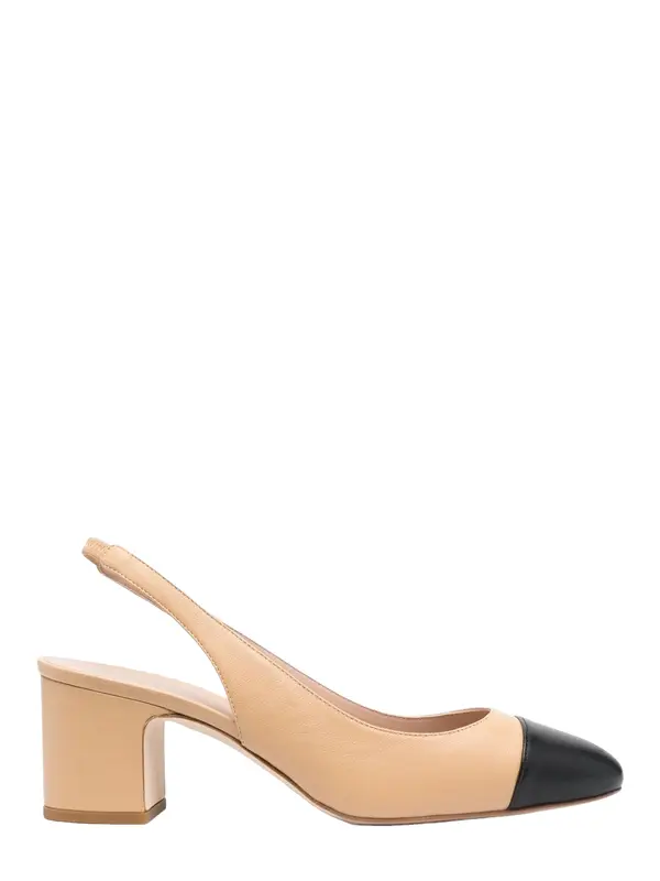 SCAROSSO Miranda 65mm Leather Pumps - Neutrals