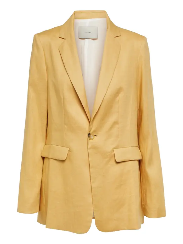 Asceno Azores Linen Blazer - Beige