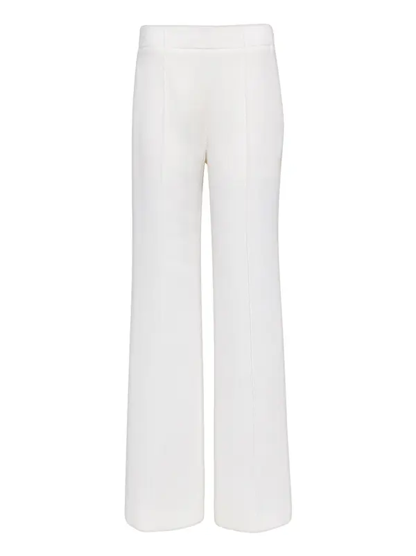 Chloé Ribbed-knit Wool Pants - Neutrals