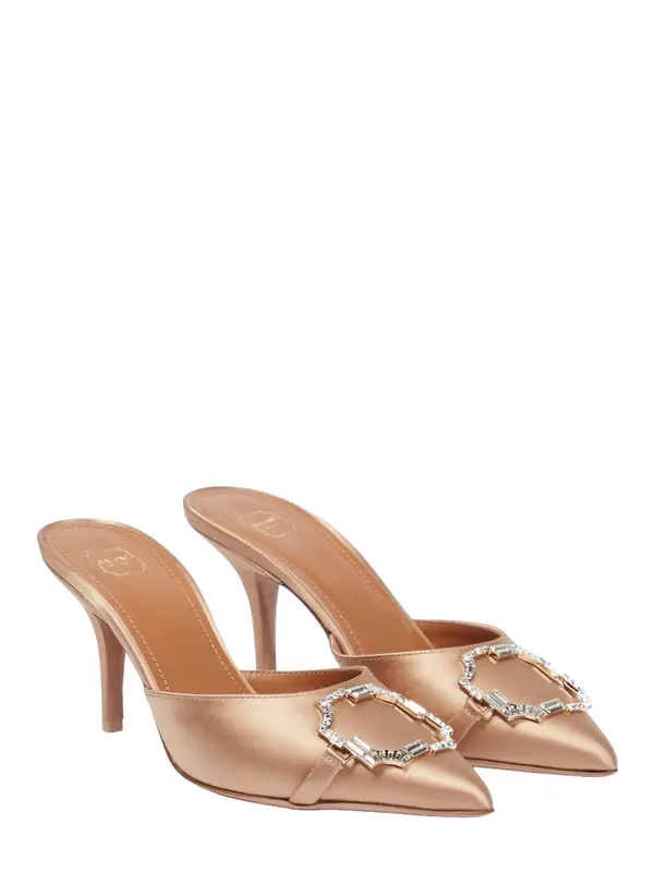 MALONE SOULIERS Missy 85 Embellished Mules - Brown