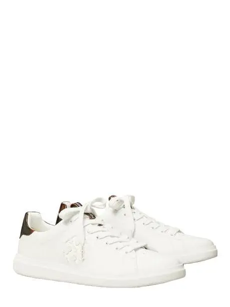 Tory Burch Double T Howell Court Sneakers - Titanium White / Creta