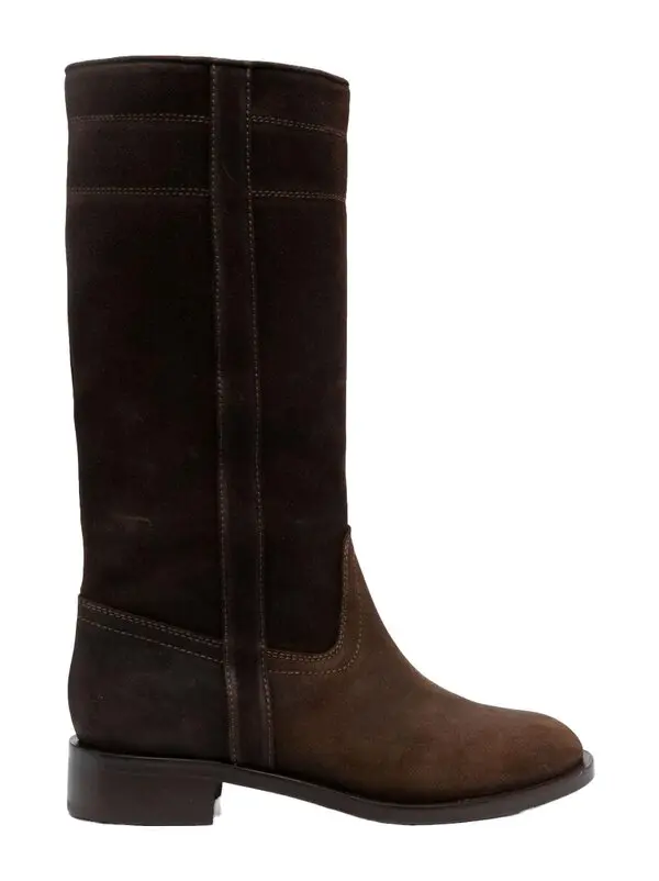SCAROSSO Tess 30mm Suede Boots - Brown