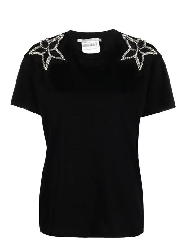 Stella McCartney Crystal-embellished T-shirt - Black