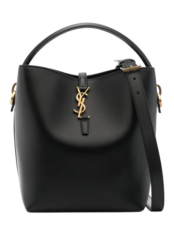Saint Laurent Le 37 Leather Bucket Bag - Black