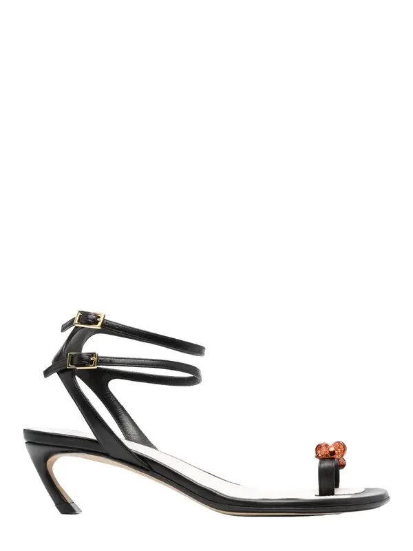 LANVIN Swing 55mm Knot Embellished Sandals - Black