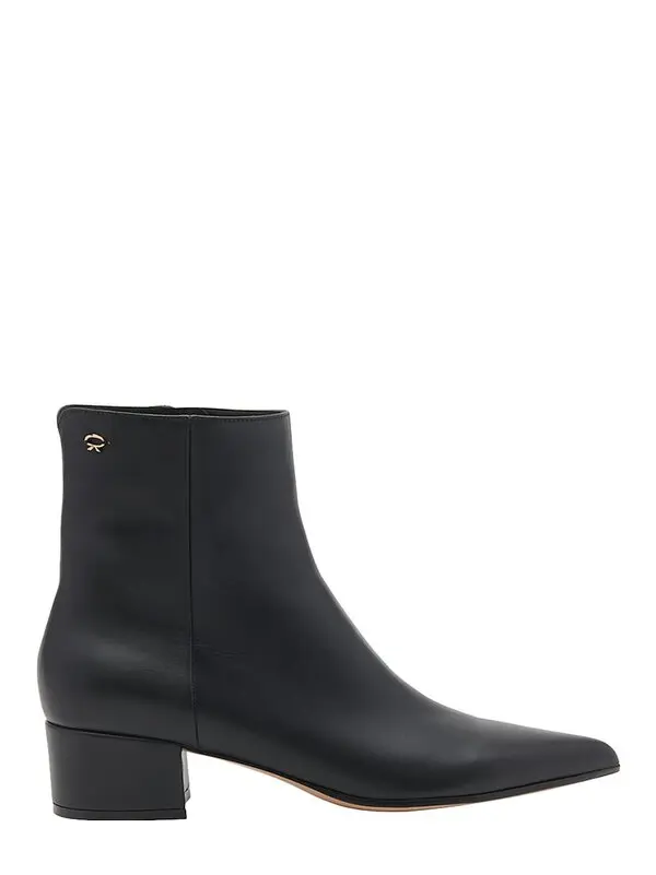 GIANVITO ROSSI Leather Ankle Boots - Black