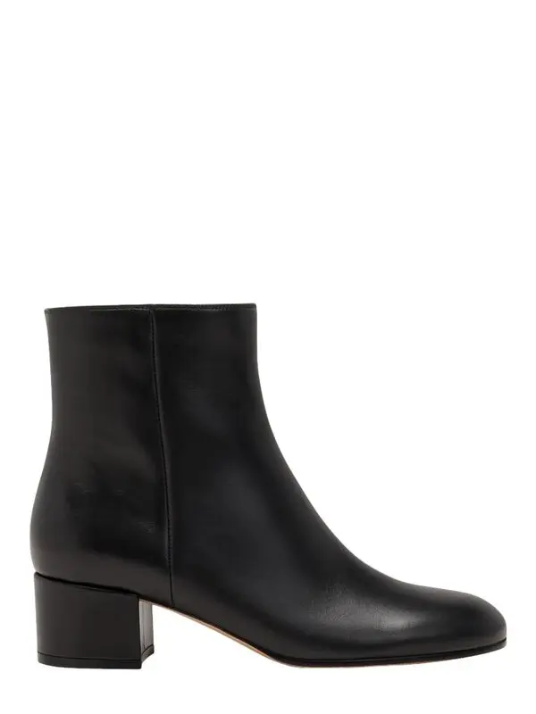 GIANVITO ROSSI Leather Ankle Boots - Black