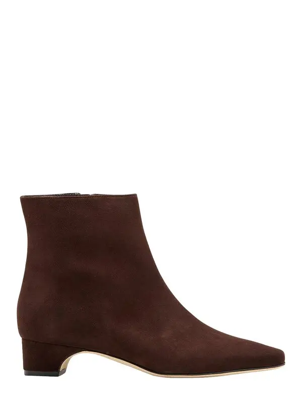 Manolo Blahnik Tolarc Ankle Booties - Dark Brown