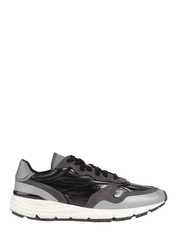 John Elliott Edition One Shell Leather And Suede Lace Up Sneakers - Black
