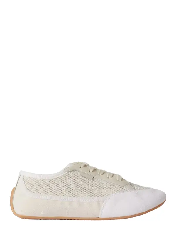 THE ROW Bonnie Leather-trimmed Sneakers - White