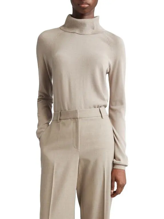 Lafayette 148 New York Raglan Sleeve Turtleneck Sweater - Hickory
