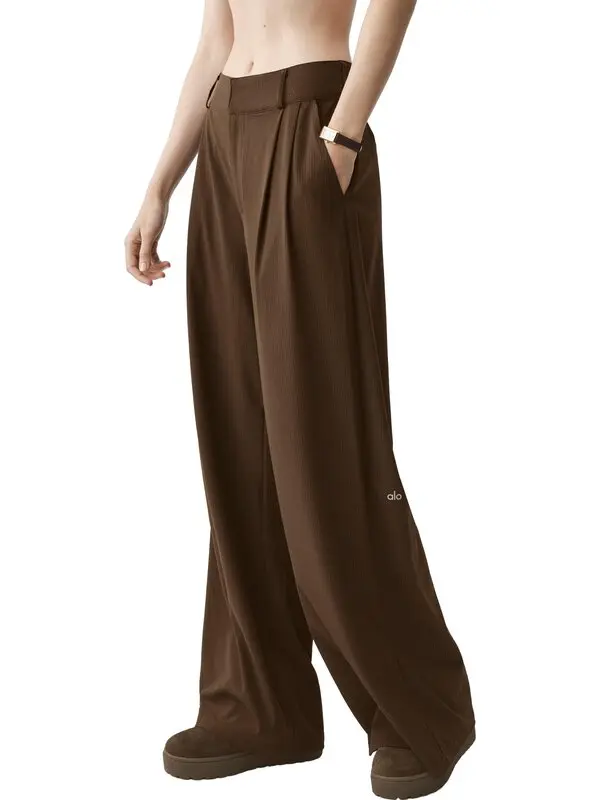 Alo Yoga High-waist Dreamscape Trouser Long - Espresso