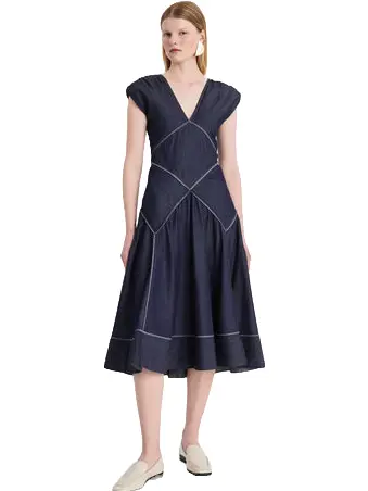 Merlette Skane Denim Dress - Dark Denim