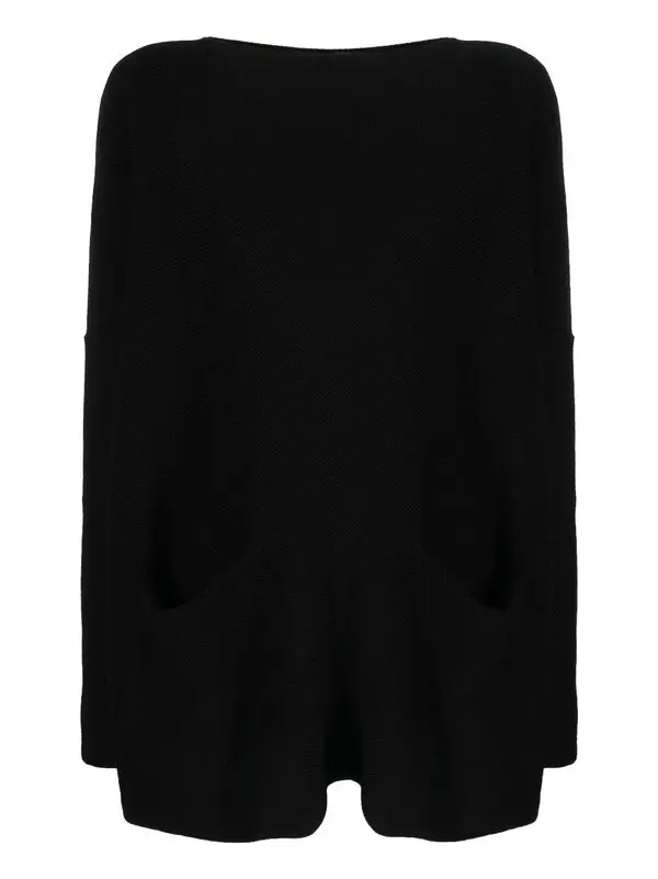 DANIELA GREGIS Open Pocket Boat Neck Jumper - Black