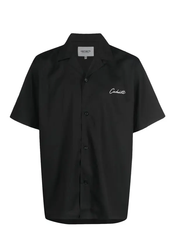 Carhartt Work In Progress Gabardine Logo-embroidered Shirt - Black