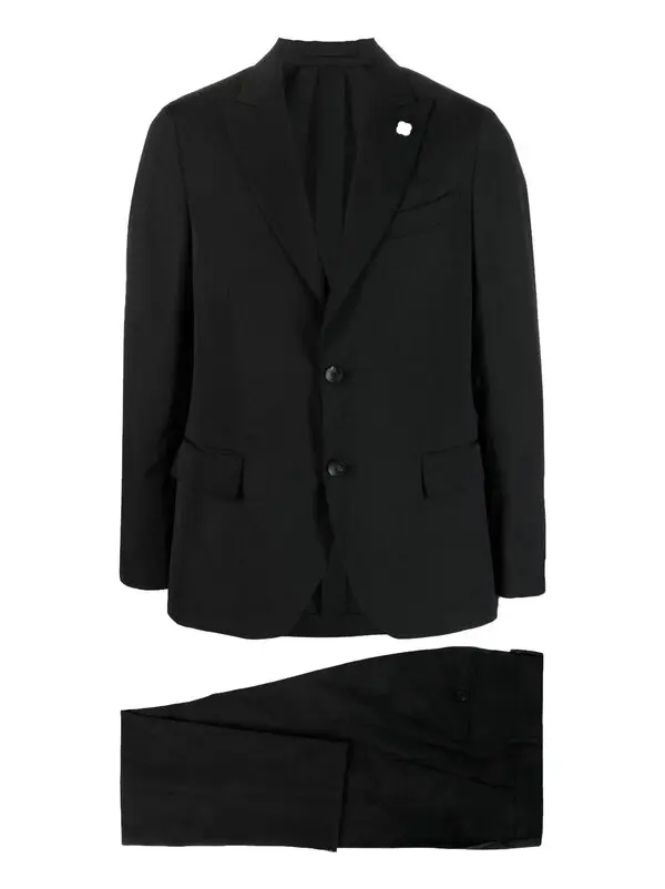 LARDINI Single-breasted Suit - Black