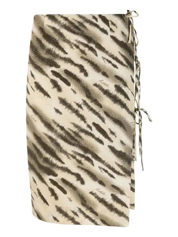 Remain Birger Christensen Tiger-print Skirt - Brown