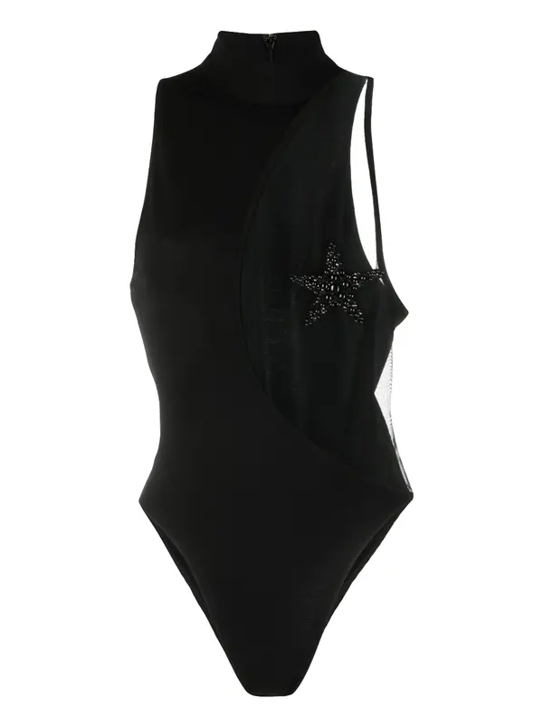 KIKO KOSTADINOV Star-detail Cut-out Bodysuit - Black
