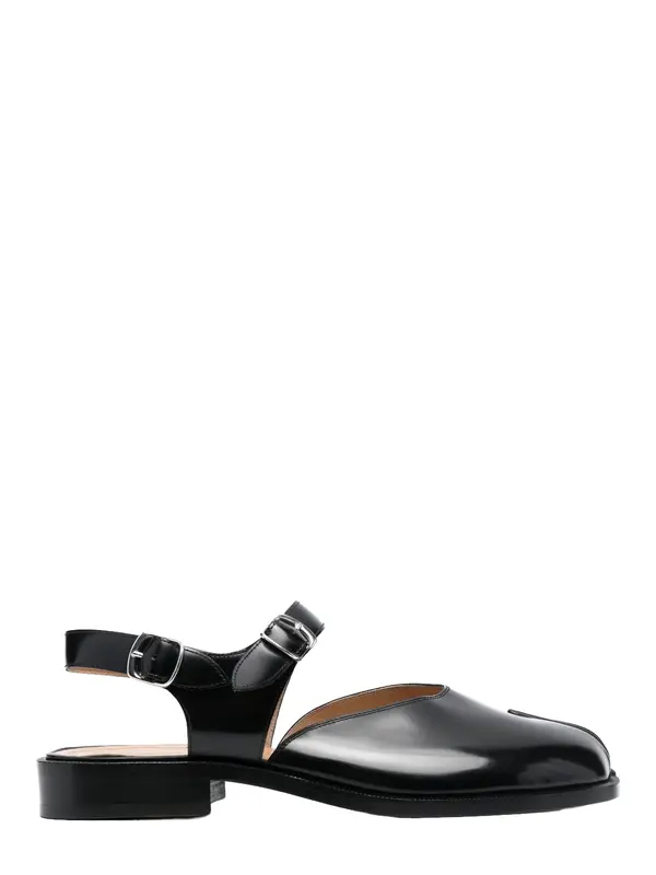 MAISON MARGIELA Tabi Ankle-strap Leather Sandals - Black
