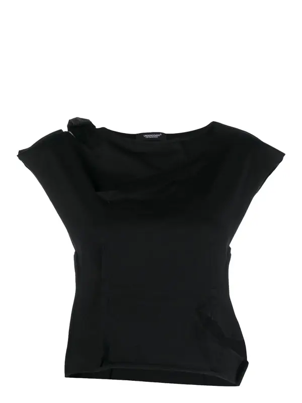 UNDERCOVERISM Cut-out Cotton T-shirt - Black