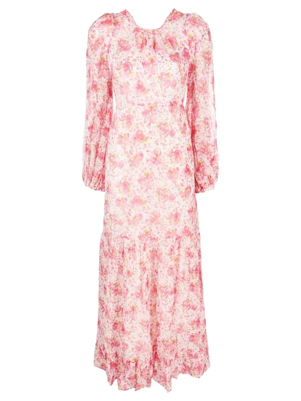 ByTiMo Floral-print Cut-out Detailing Dress - Pink