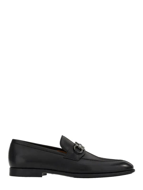 FERRAGAMO Gancini Horsebit Leather Loafers - Brown