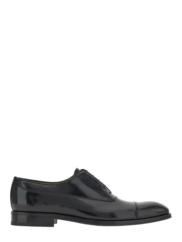 FERRAGAMO Leather Oxford Shoes - Black