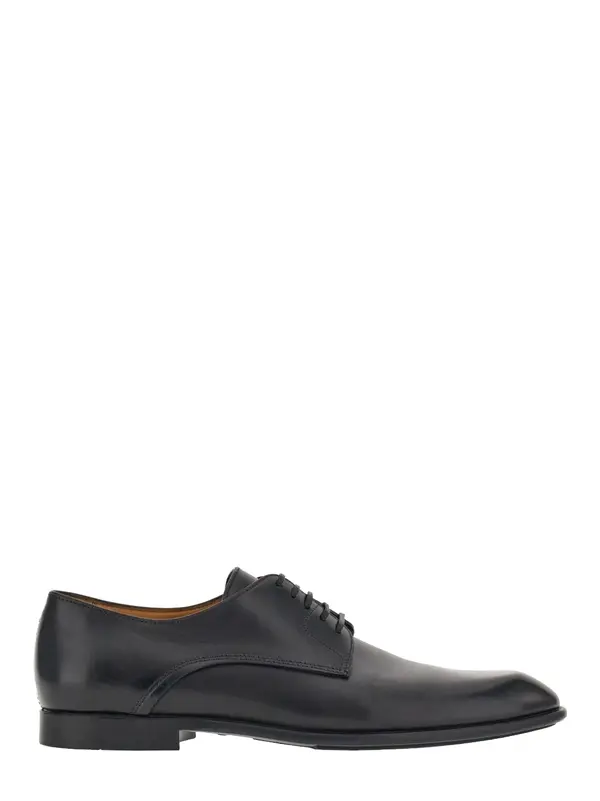 FERRAGAMO Lace-up Leather Derby Shoes - Brown