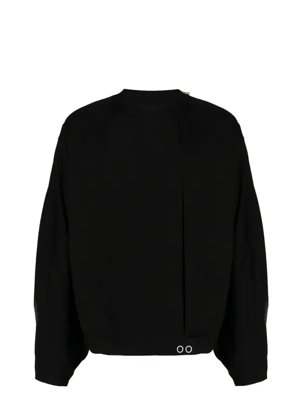 SONGZIO Cocoon Pleat-detail Sweatshirt - Black