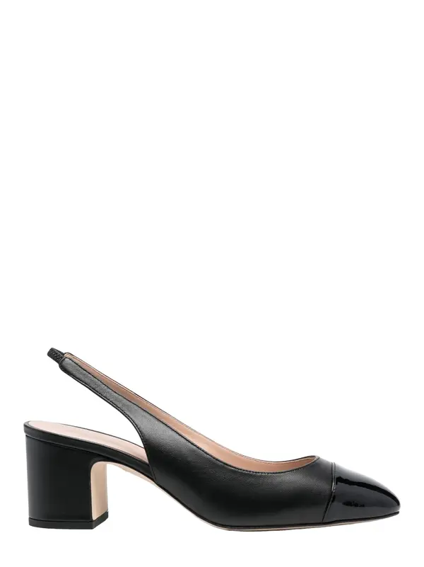 SCAROSSO 65mm Leather Slingback Pumps - Black