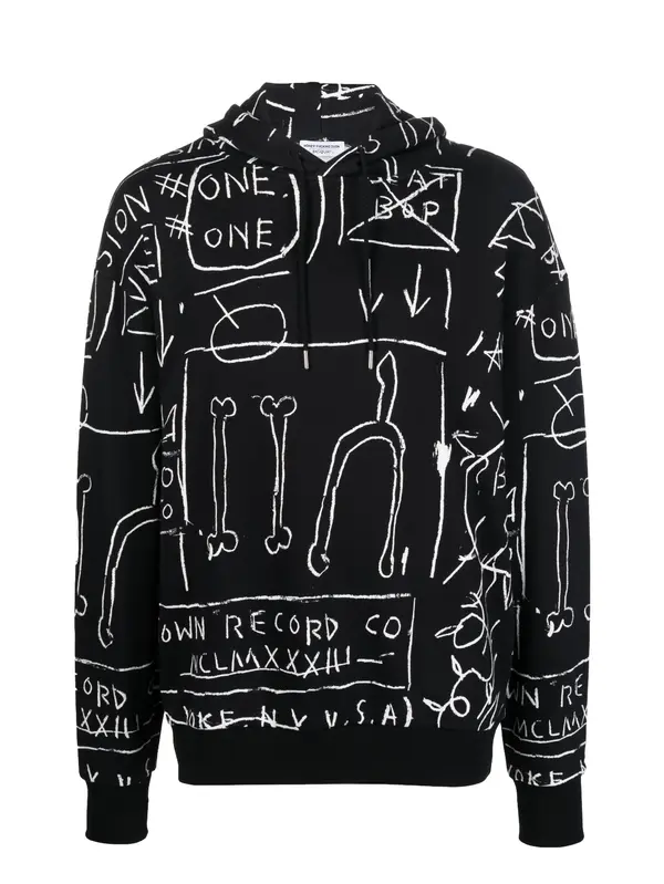 HONEY FUCKING DIJON Graphic-print Cotton Hoodie - Black