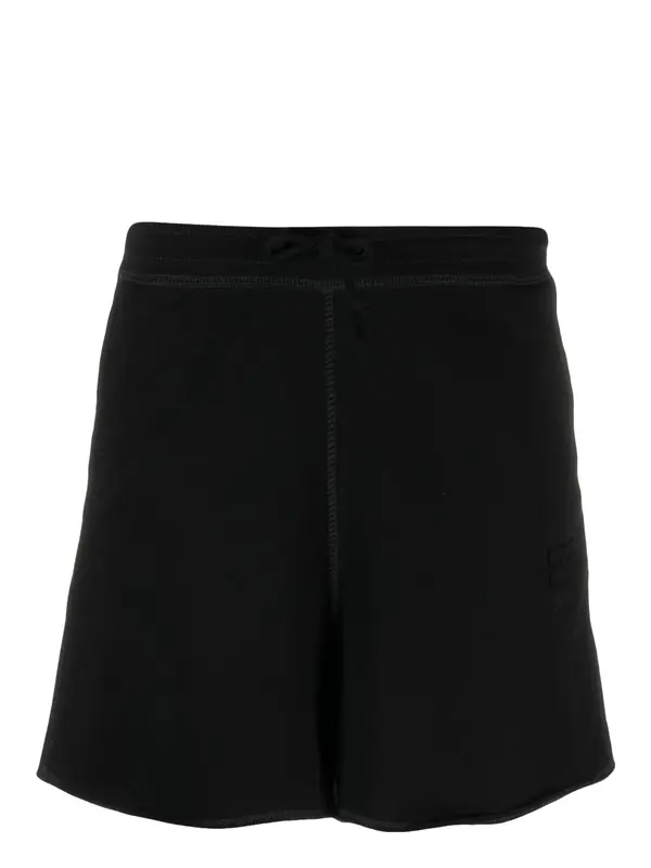 GANNI Logo-patch Short Shorts - Black
