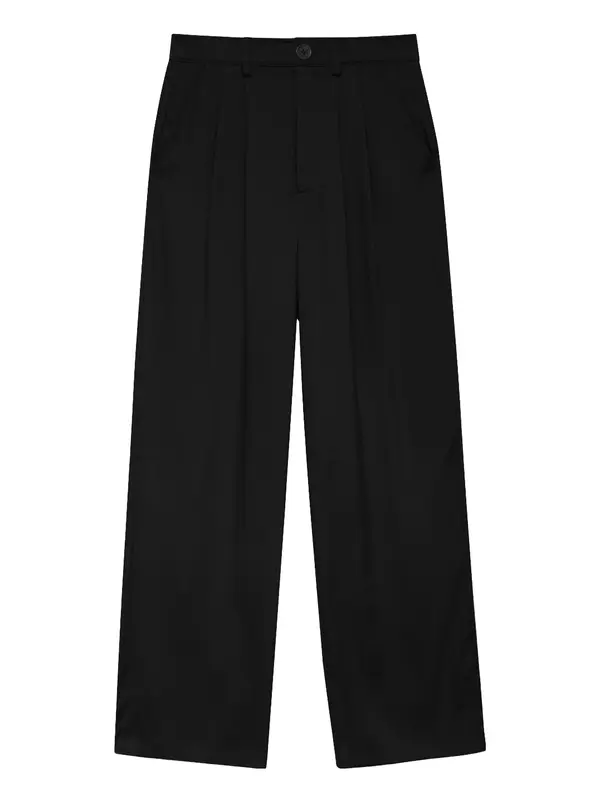 ANINE BING Carrie Straight-leg Tailored Trousers - Black