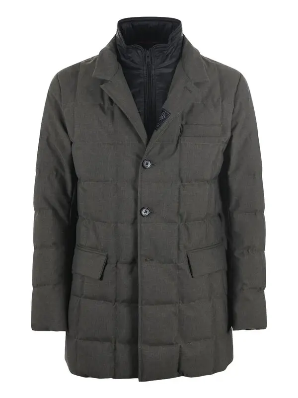 FAY Quilted Down Jacket - Green