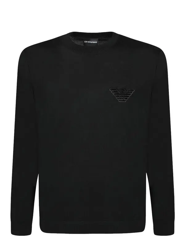 Emporio Armani Crewneck Knitwear - Black