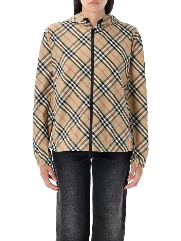 Burberry Check Hooded Jacket - Sand Ip Check