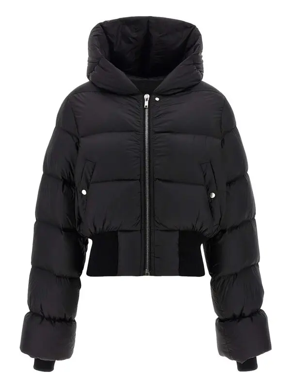 Rick Owens Quilted Nylon Down Bomber Jacket - Black