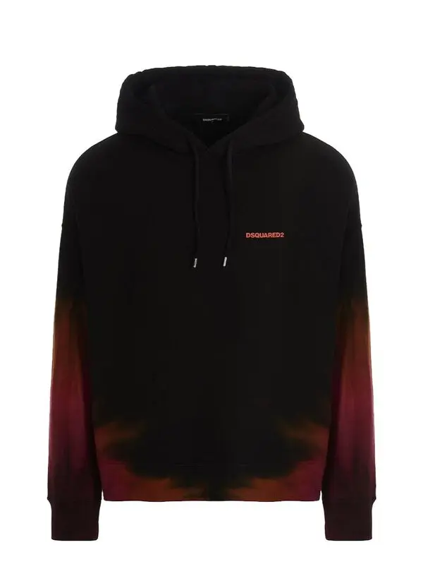 Dsquared2 D2 Flame' Cotton Hoodie - Black